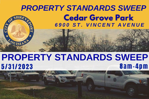 Department of Property Standards Sweep: May 31 | Shreveport-Bossier Journal