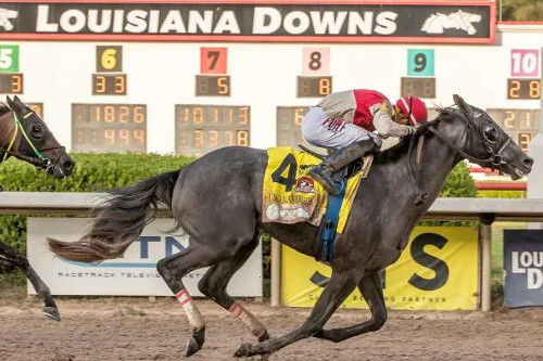 Uno Mas Bourbon kicks in late, survives objection for Super Derby 42 ...